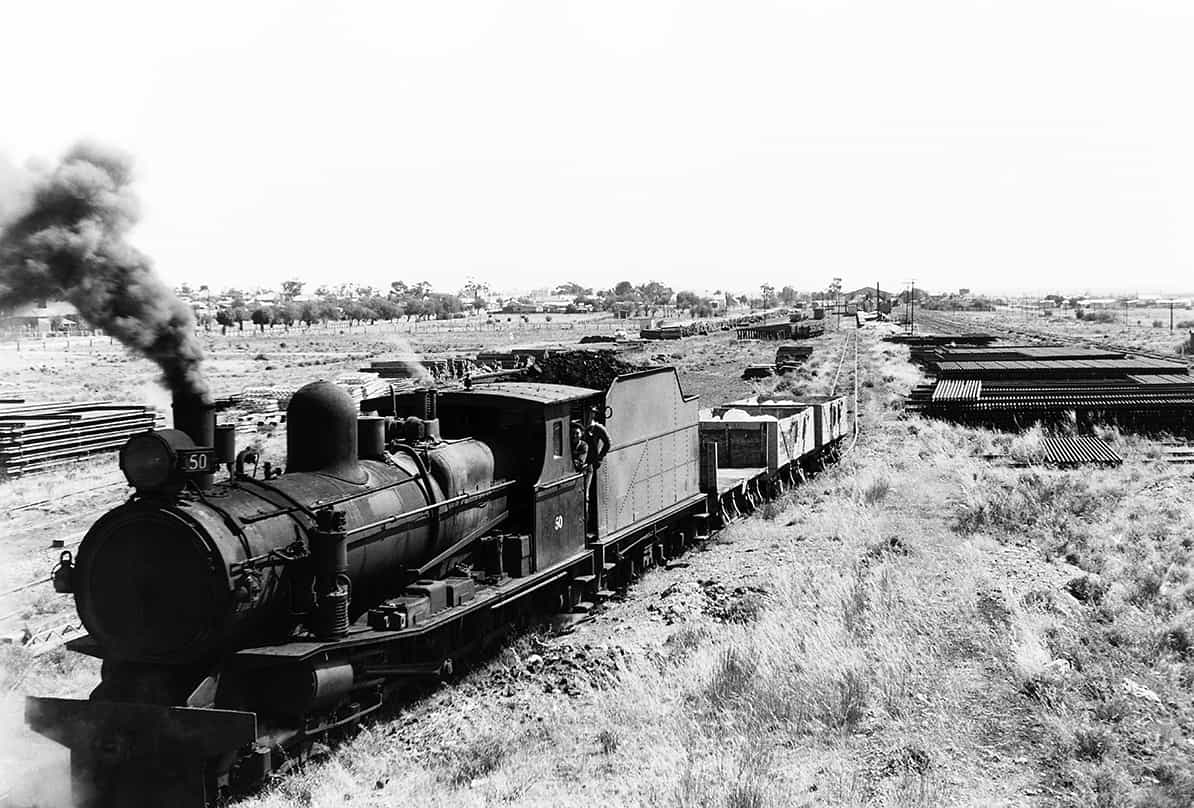 T Class locomotive 50 at Terowie, 1967 | Lionel Noble Photo Collection